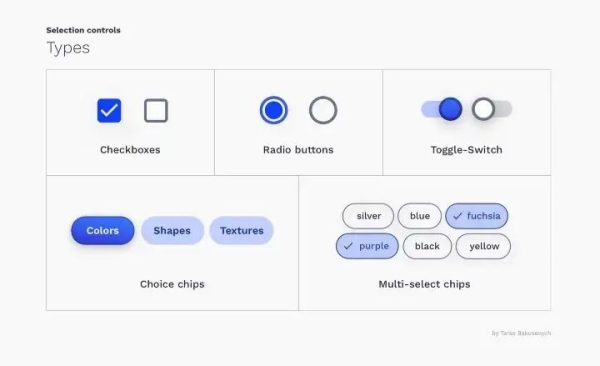 A guide to design Selection Controls for your design system - Captain ...