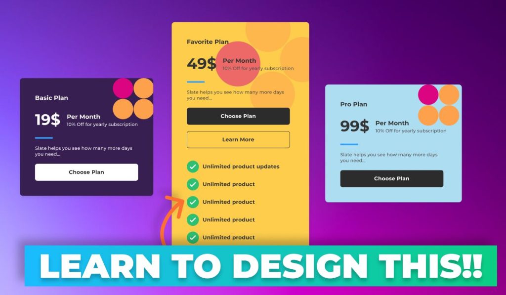 Figma Tutorial: Crafting Interactive Pricing Cards - Captain Design