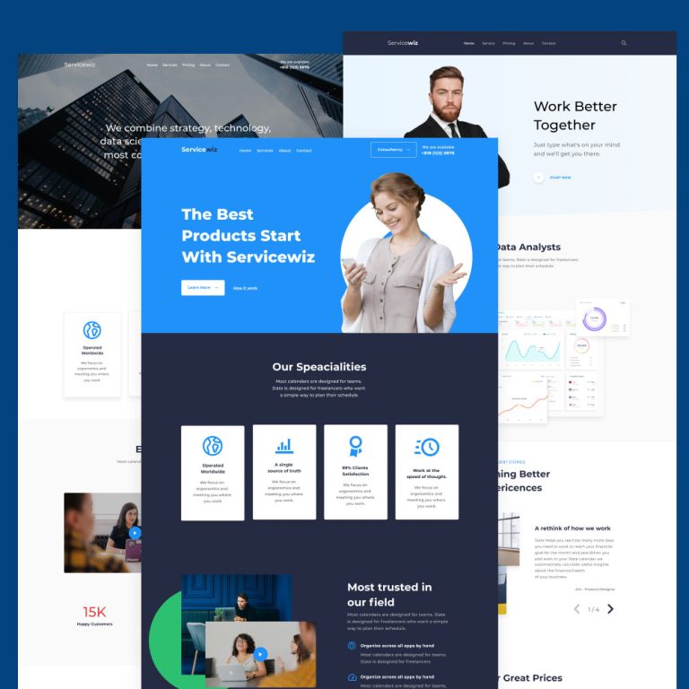 Servicewiz - Figma Service Template - Captain Design