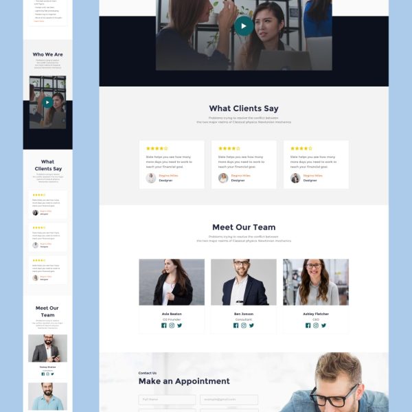 Publist - Free Figma Consulting One Page Template - Captain Design