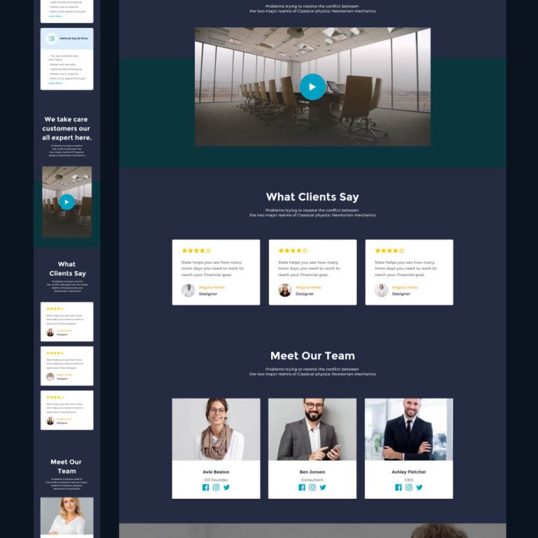 Sprivaten - Free Figma Corporate Dark One Page Template - Captain Design