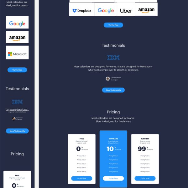 Figma Business Dark Landing page - Captain Design