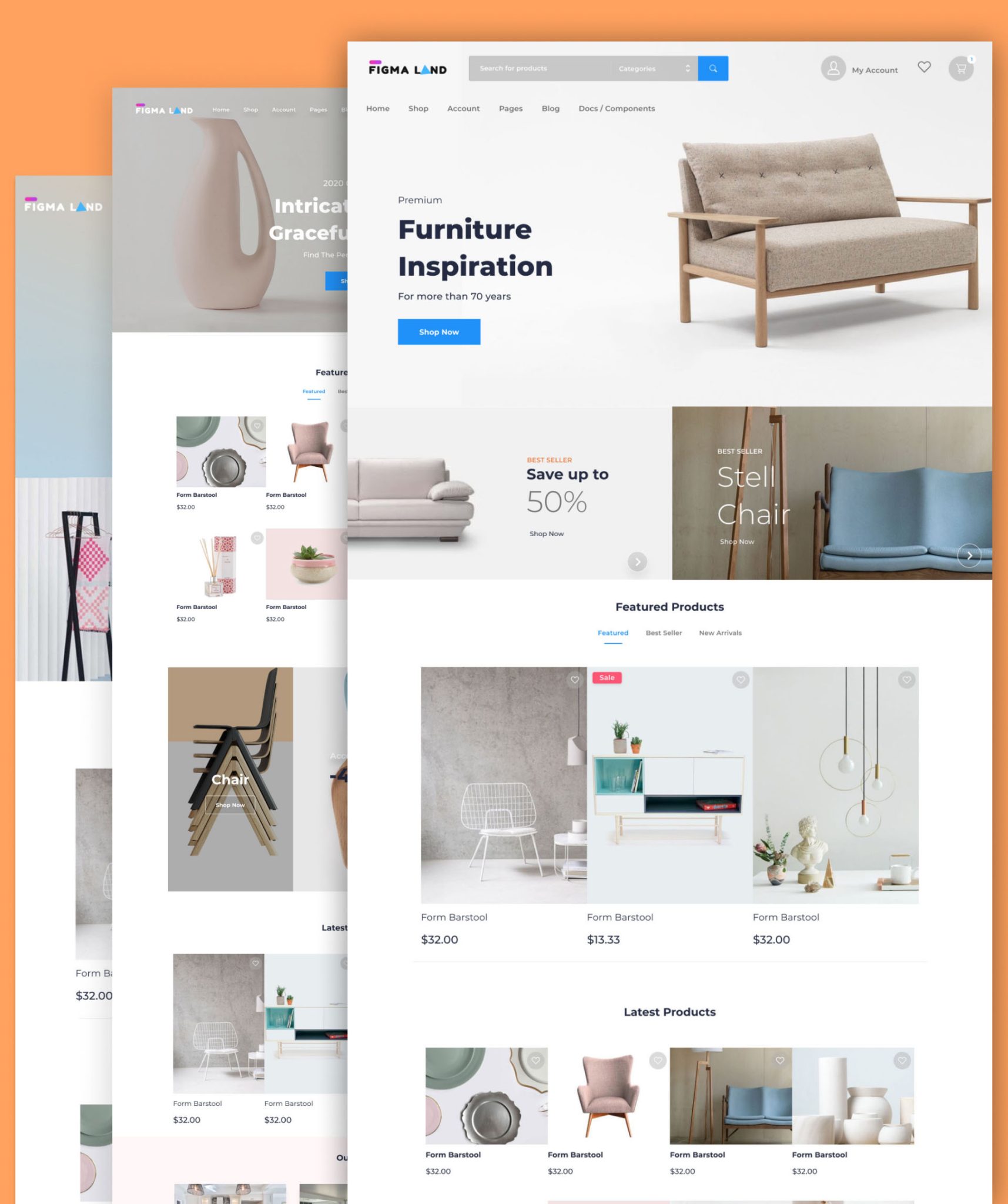 Cornerstone - Figma Interior Design Store Template - Captain Design