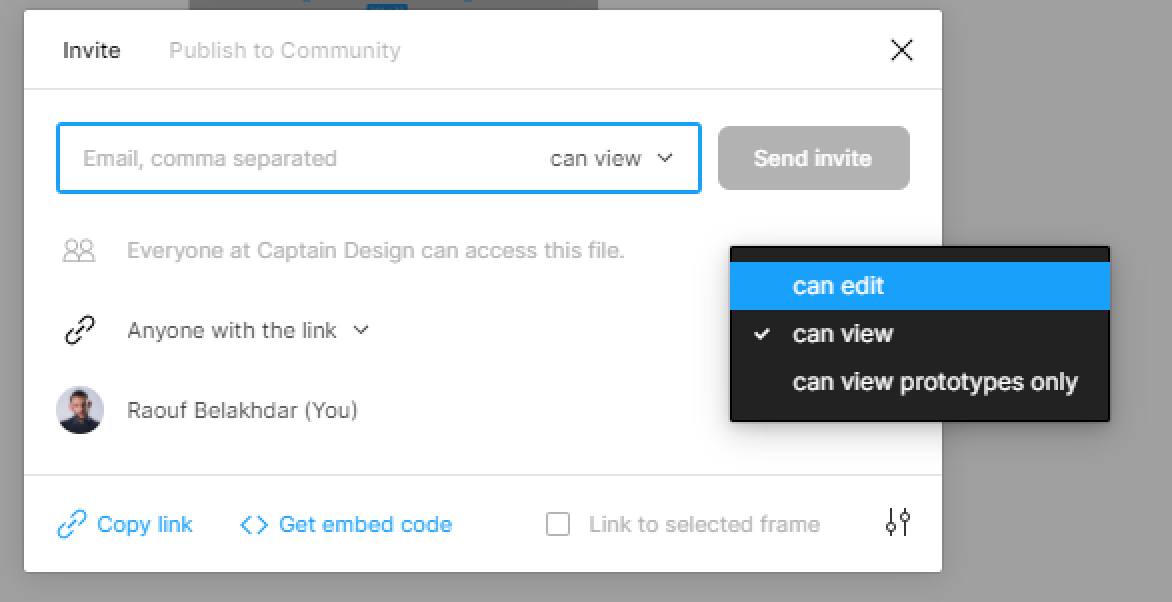 How to share Figma files - Captain Design