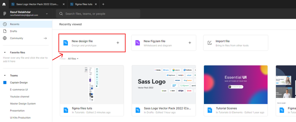 Create a new Figma file - Captain Design