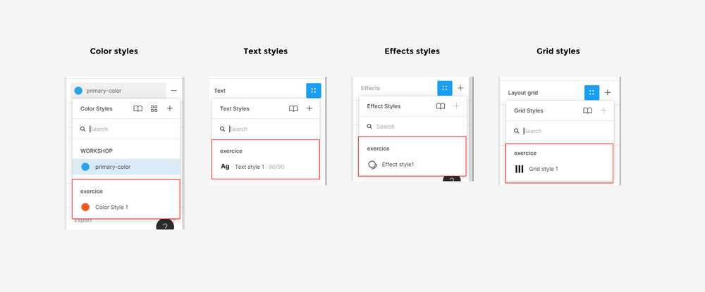 Use shared color styles in Figma - Captain Design