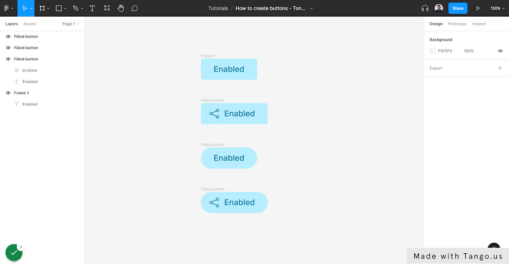 How to design filled tonal buttons - Figma Tutorial - Captain Design