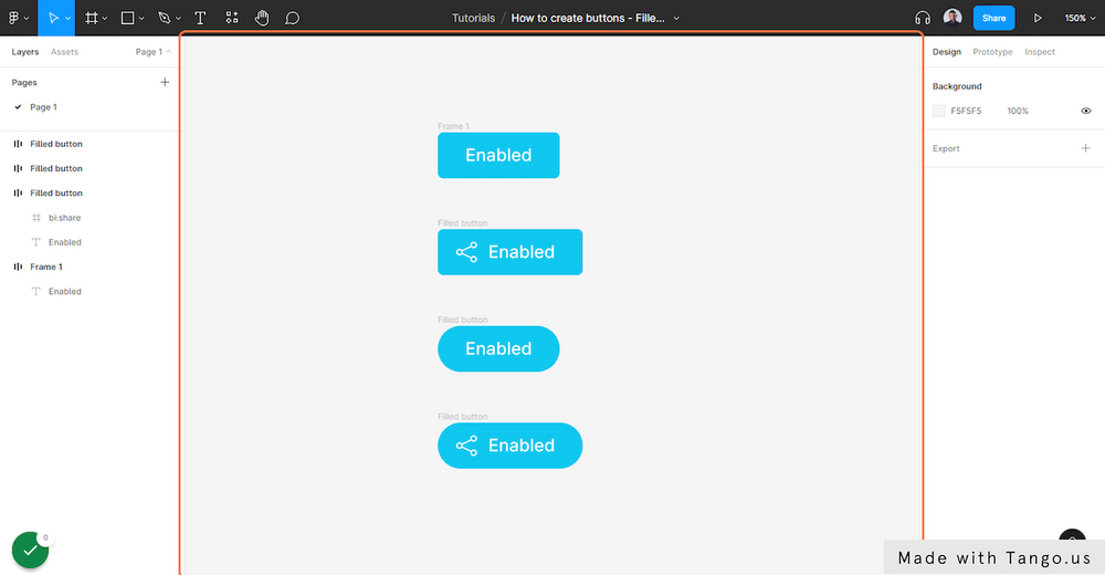 How to design filled buttons - Figma Tutorial - Captain Design