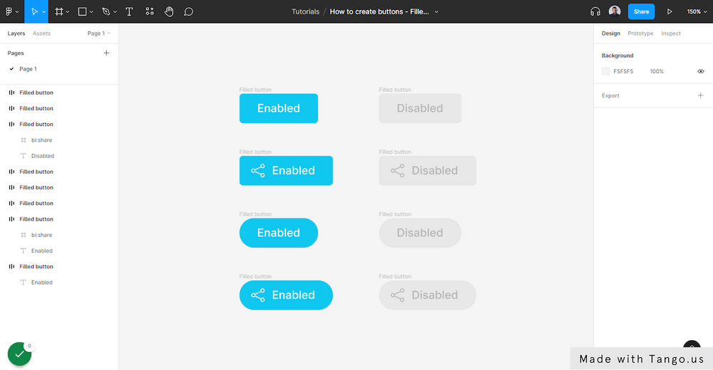 How to design filled buttons - Figma Tutorial - Captain Design