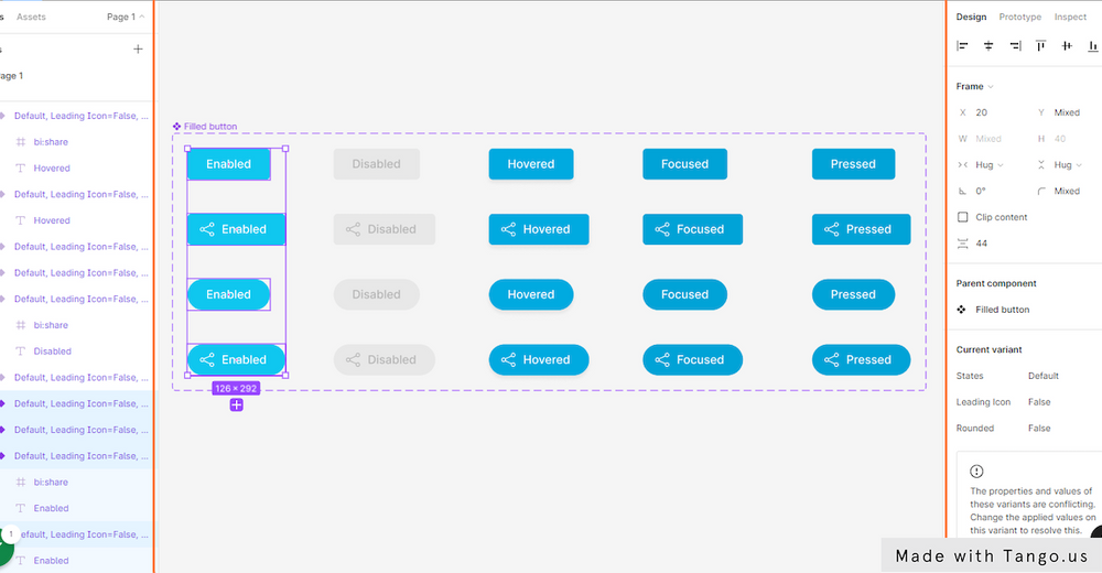 How to design filled buttons - Figma Tutorial - Captain Design