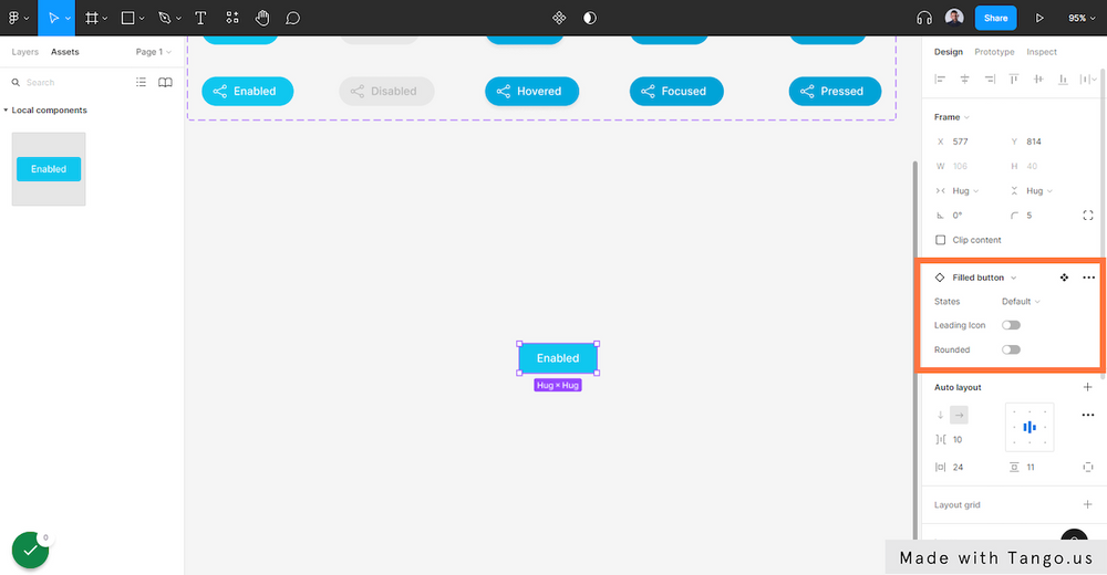 How to design filled buttons - Figma Tutorial - Captain Design