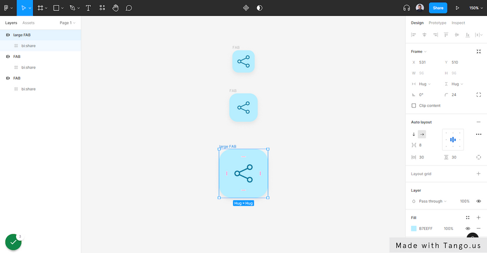 How to create FAB buttons - Figma tutorial - Captain Design