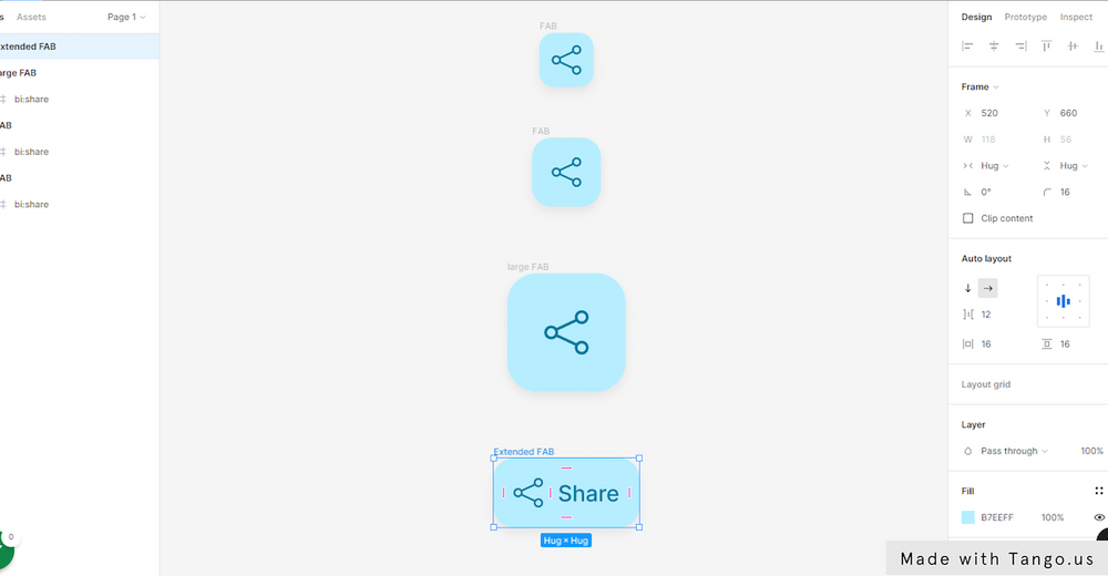 How to create FAB buttons - Figma tutorial - Captain Design