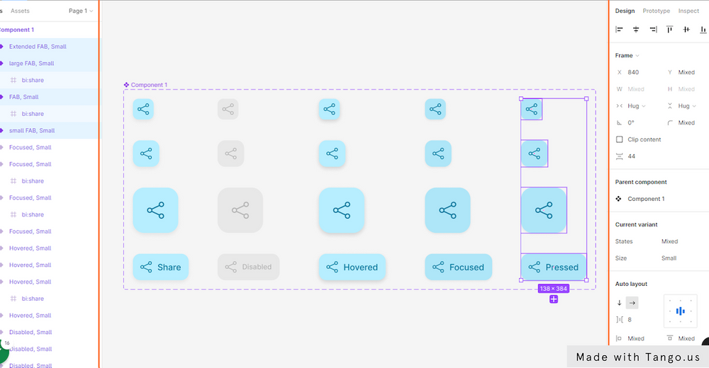 How to create FAB buttons - Figma tutorial - Captain Design