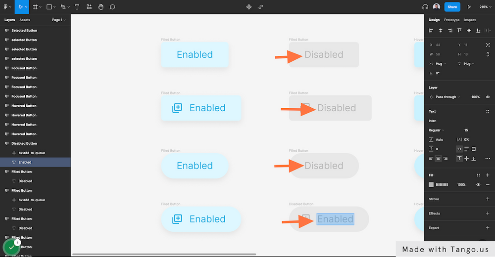 How to create buttons in Figma - Elevated buttons - Captain Design
