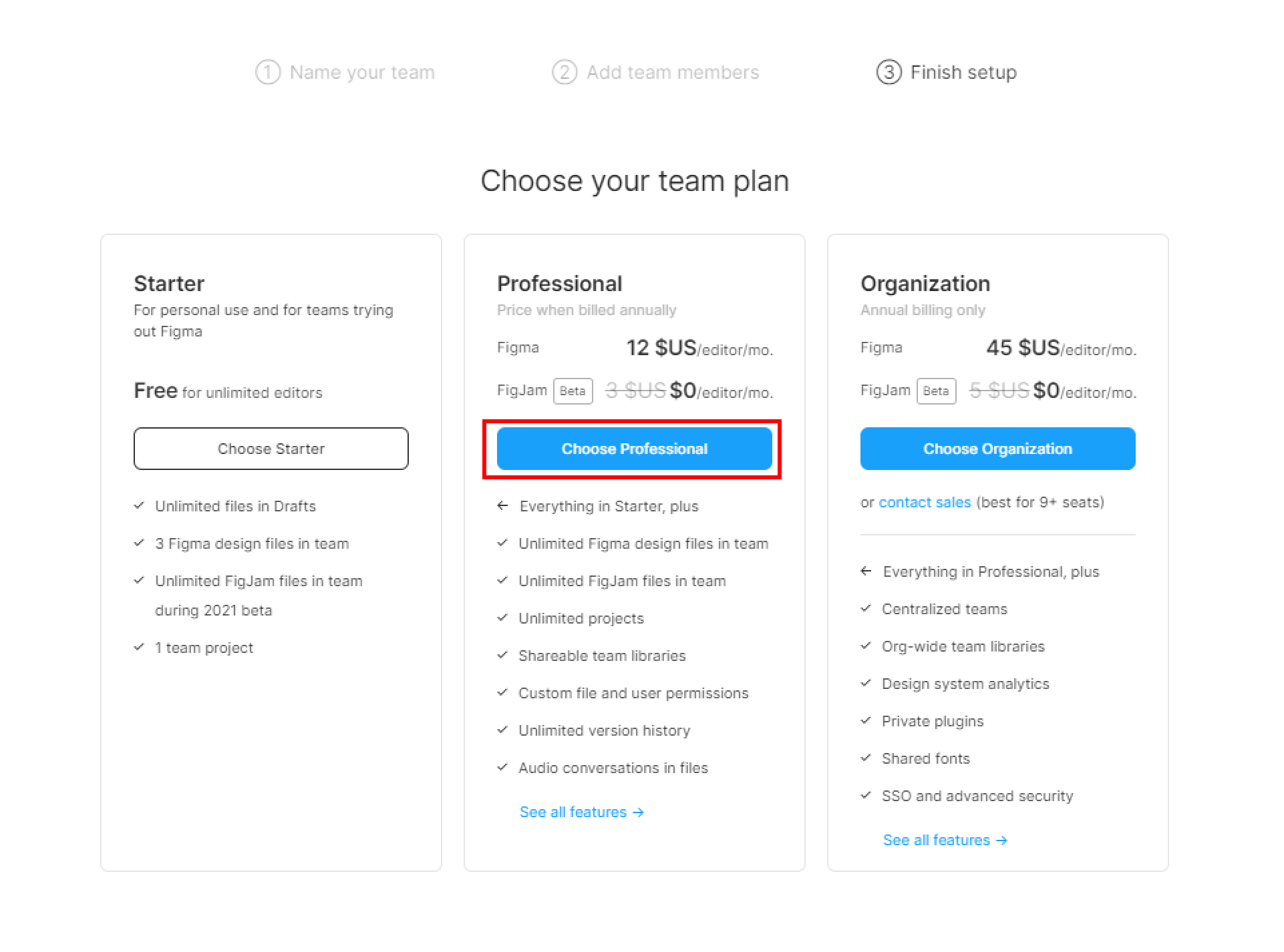 How to create a new Figma team project - Captain Design