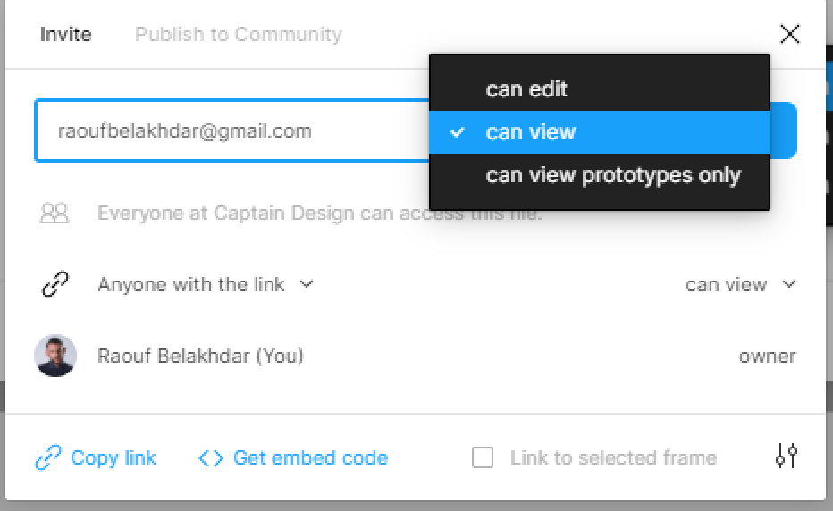 How to share Figma files - Captain Design