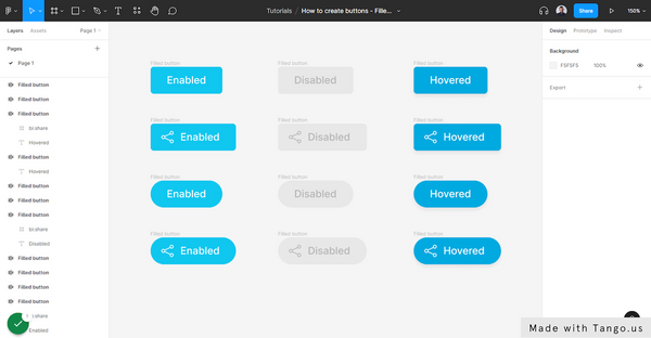 How to design filled buttons - Figma Tutorial - Captain Design